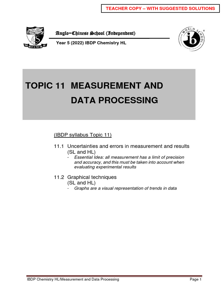 ACIS Measurement and Data Processing | Download Free PDF | Significant ...