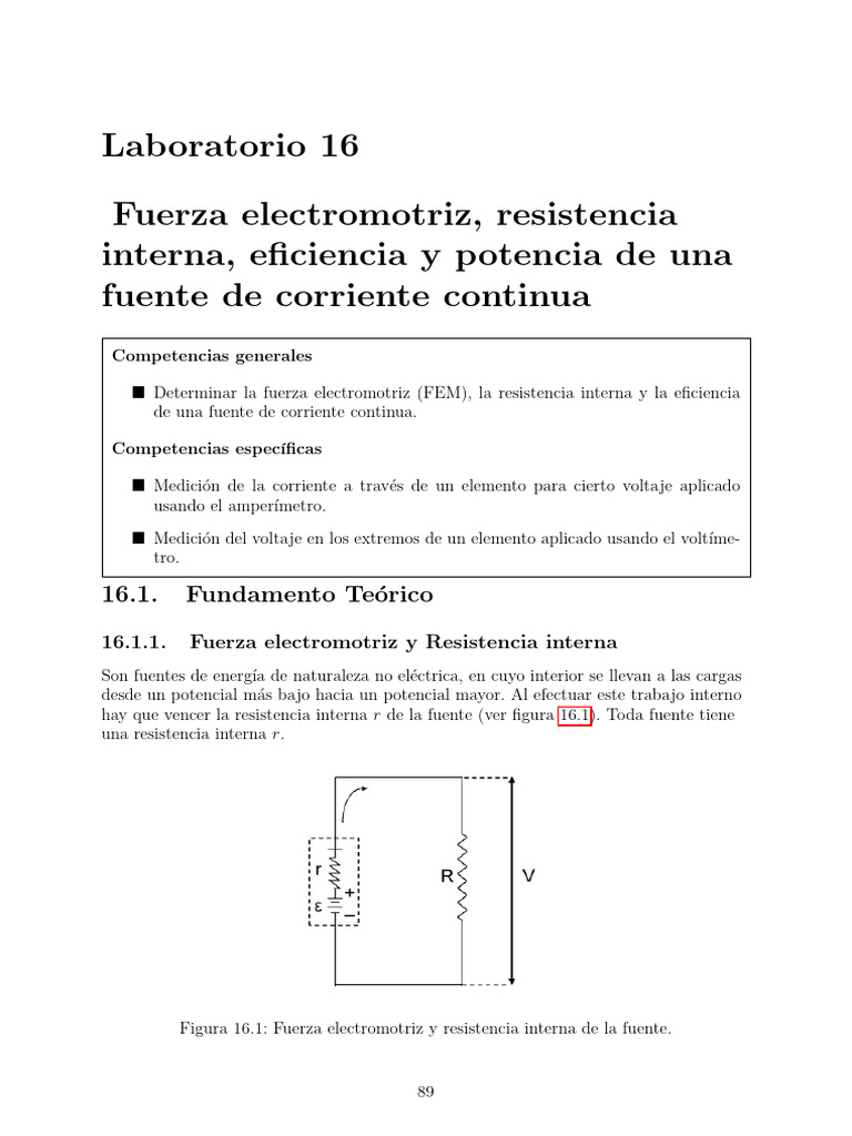 Laboratorio #4-Fuerza Electromotriz, Resistencia Interna Potencia | PDF ...