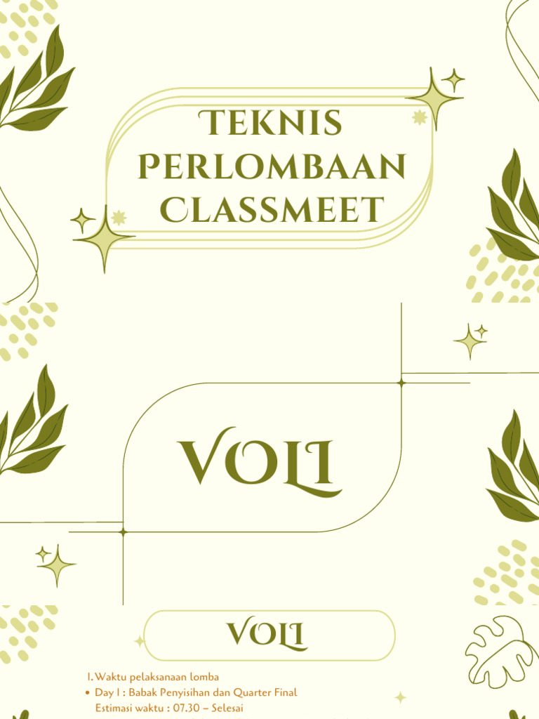 Teknis Lomba Classmeet | PDF