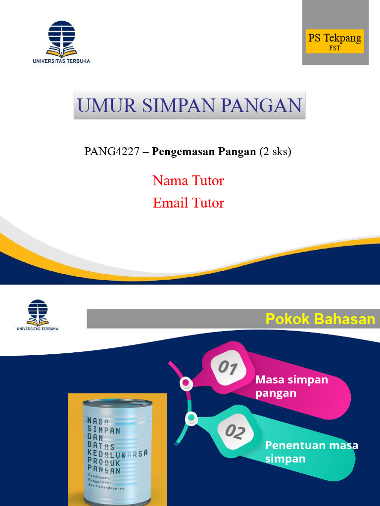 Umur Simpan Pangan | PDF