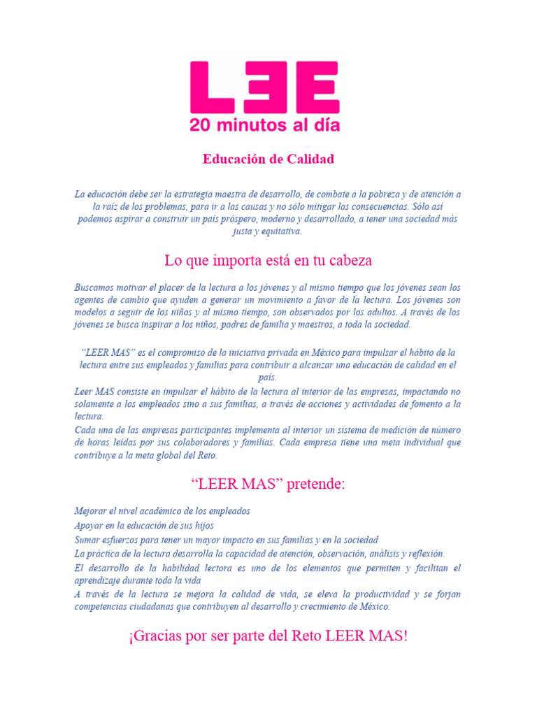 Lee 20 Minutos | PDF