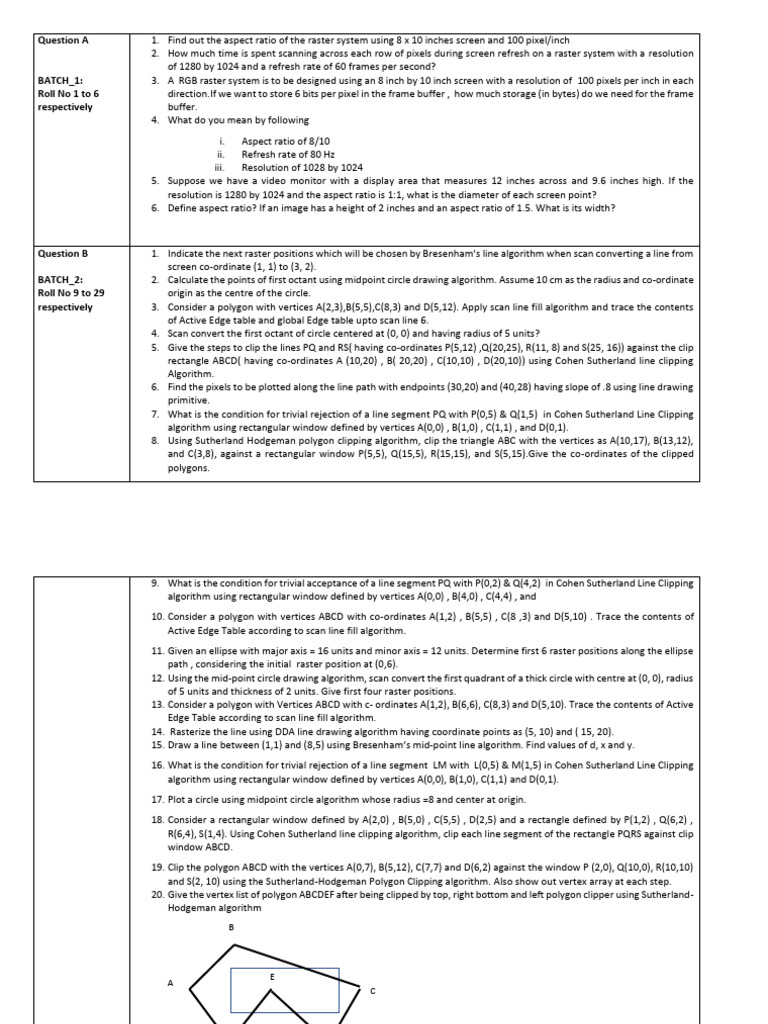 Cg Assignment Questions With Answers Download Free Pdf Cartesian