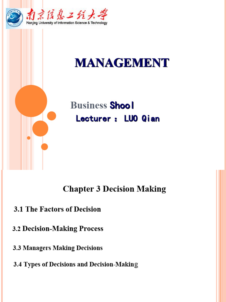 Chapter3 Decision | PDF | Decision Making | Rationality