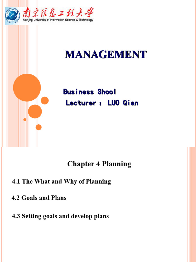 Chapter4 Planning Pdf Goal Goal Setting