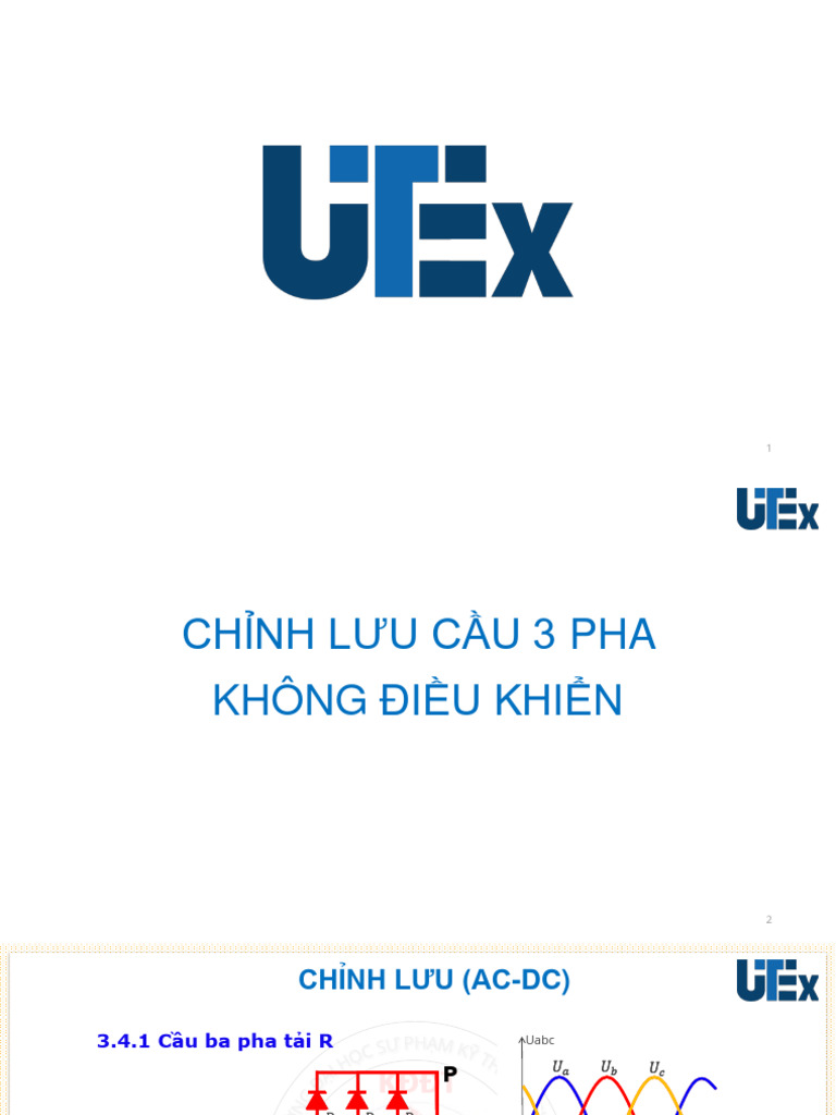 UTEx C3.3 Chinh Luu Cau 3 Pha Khong Dieu Khien | PDF