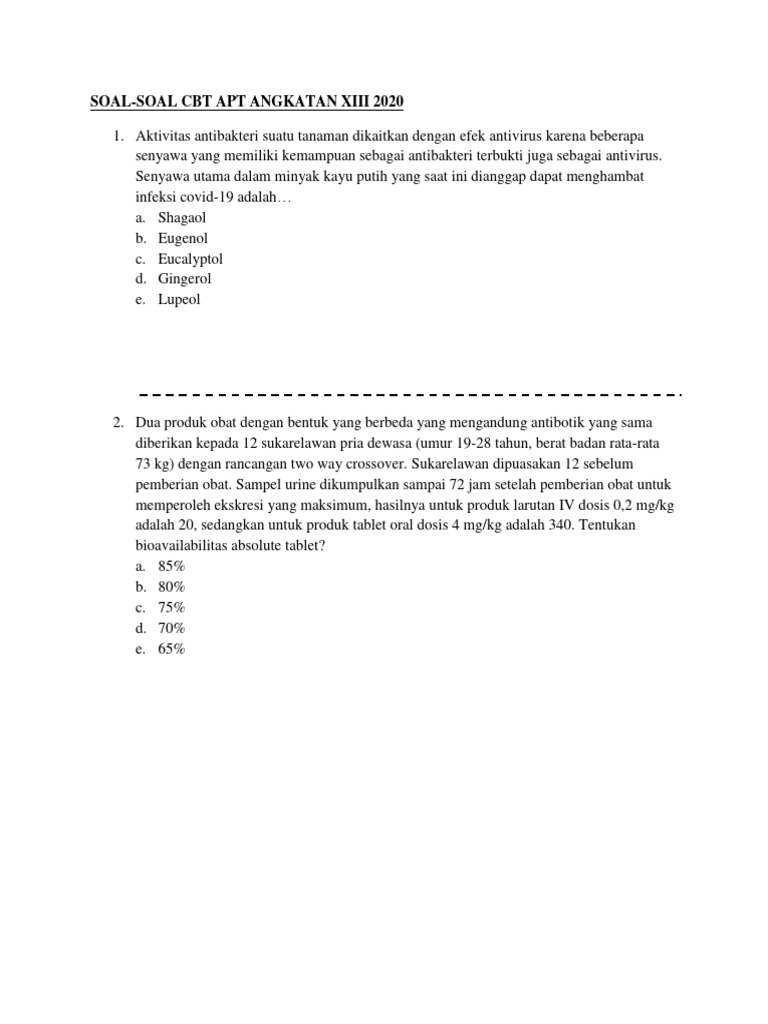 Soal-Soal CBT Angkatan Xiii | PDF