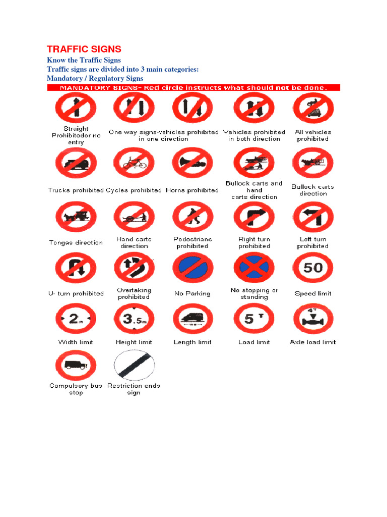 Understanding Traffic Sign Categories | PDF