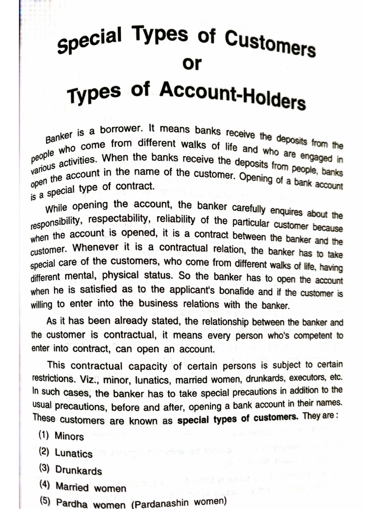 Types of Account Holders Module 1 | PDF