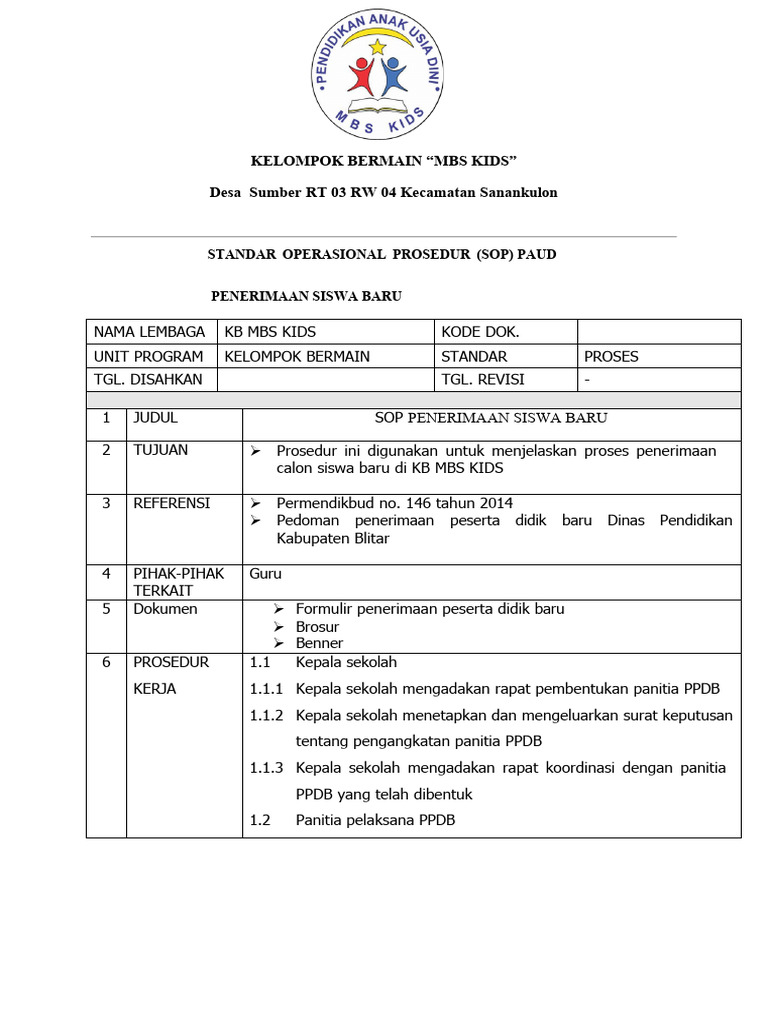 Penerimaan Siswa Baru AKRE | PDF