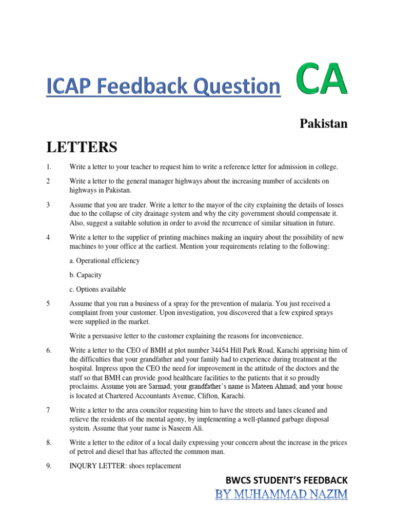 Feedback Letter + Fishbone Essay Questions | PDF | Economies