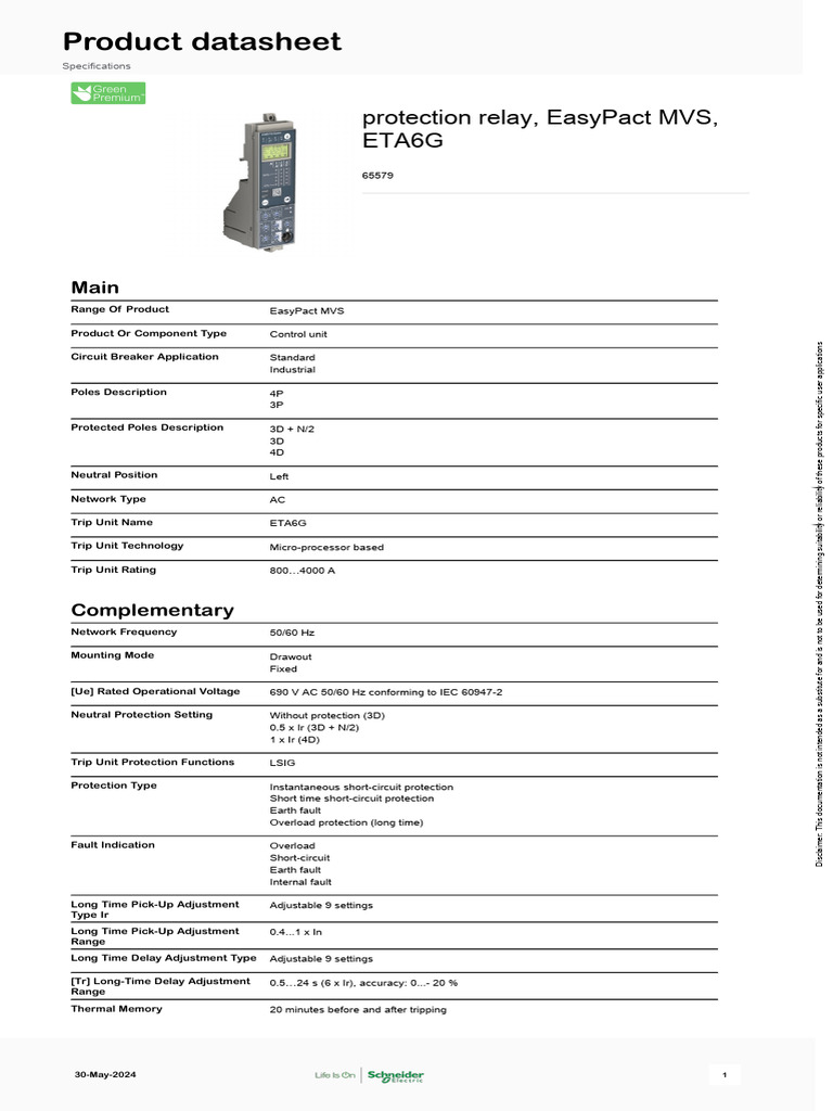 Schneider Electric EasyPact-MVS 65579 | PDF | Power Engineering | Power ...