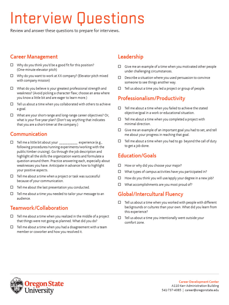 interview_questions_checklist | PDF | Psychology | Social Psychology