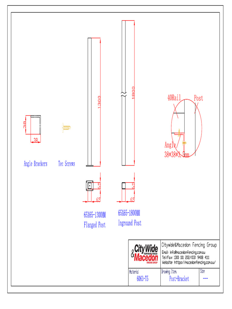 Straight Panel Post and Bracket | PDF