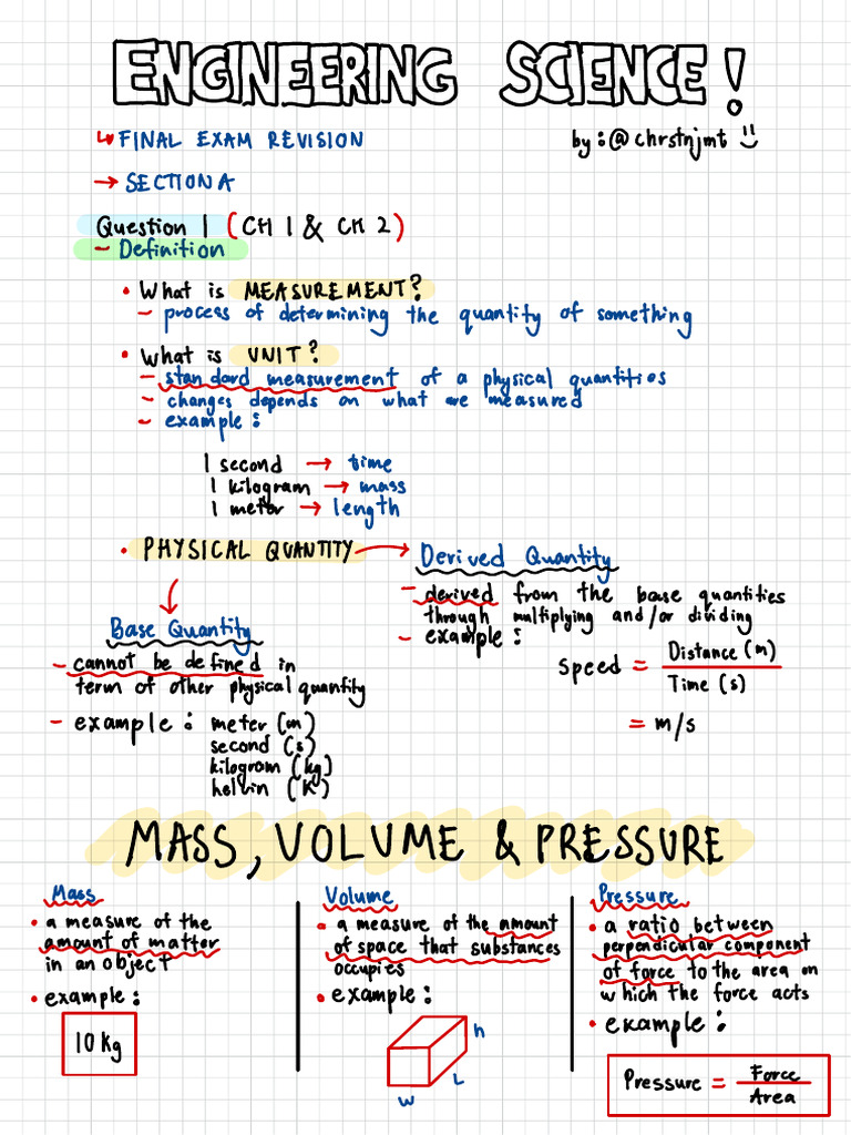 ENGINEERING SCIENCE (Final Revision) | PDF | Force | Acceleration