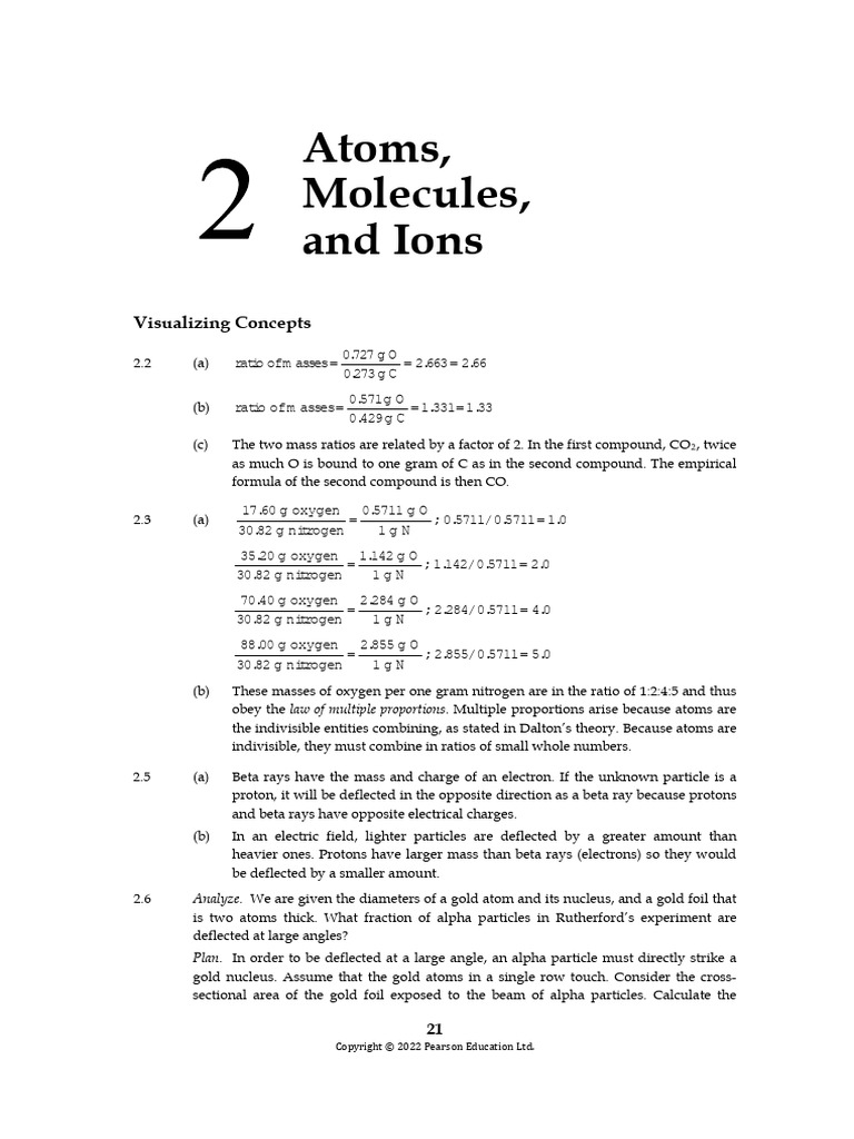 Atoms, Molecules, and Ions: Visualizing Concepts | PDF | Ion | Chemical Compounds