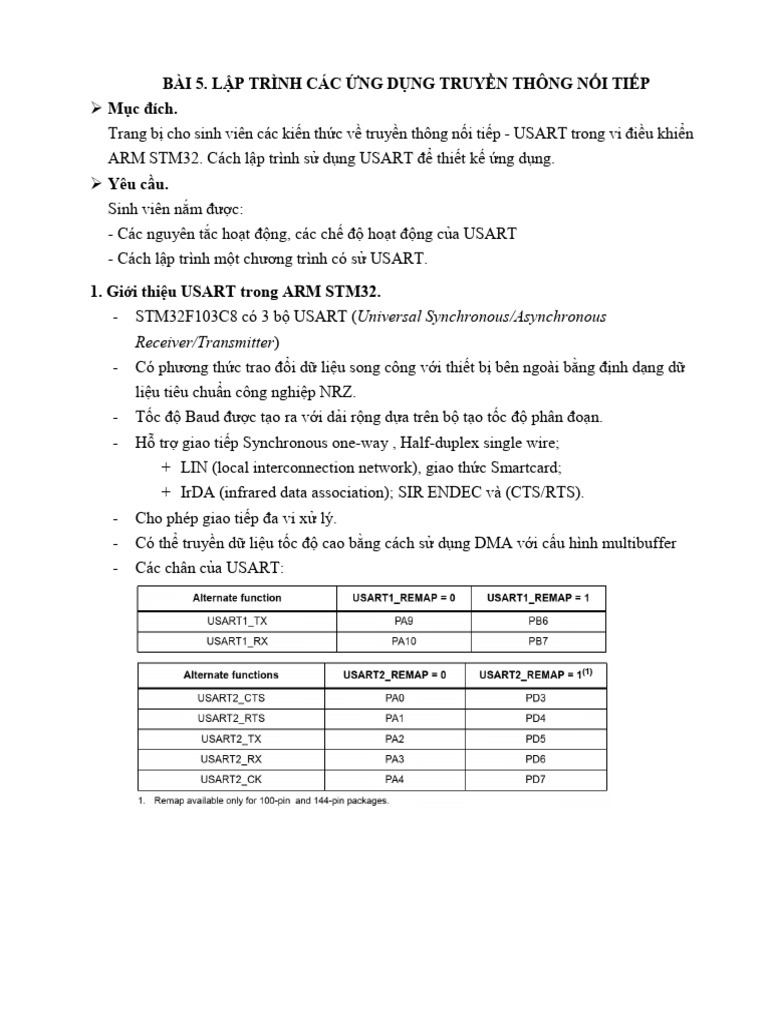 05 Huong Dan Thuc Hanh UART | PDF