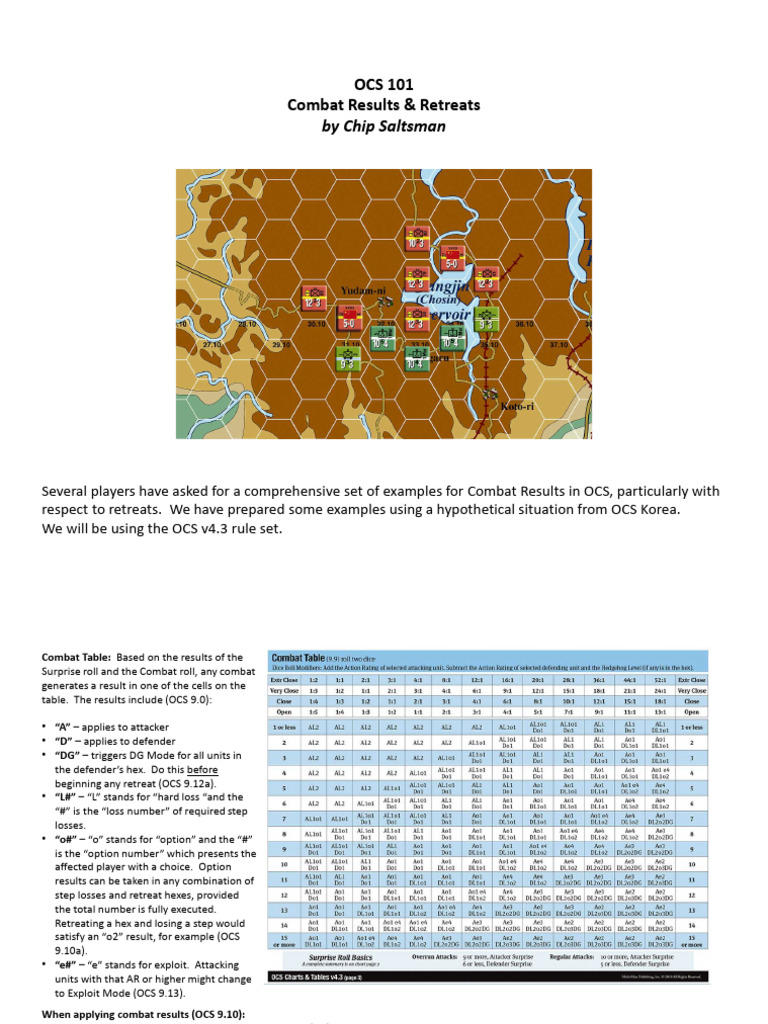 OCS 101 Combat Results and Retreats | PDF | Regiment | Infantry