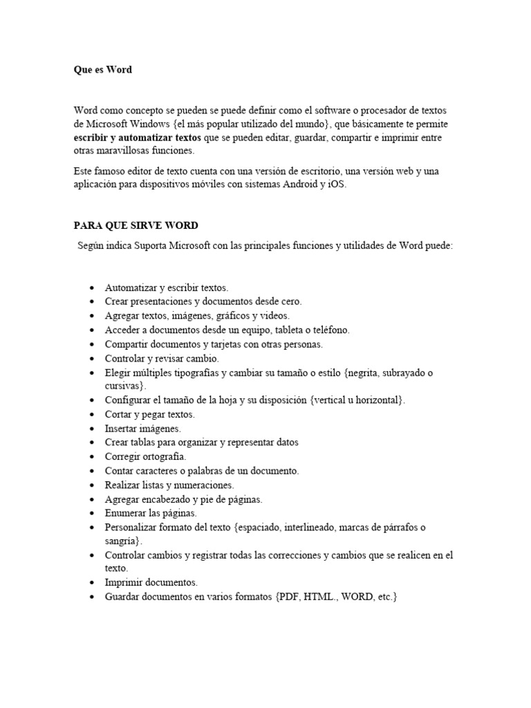 Que es Word | PDF | Microsoft Word | Software de la aplicacion