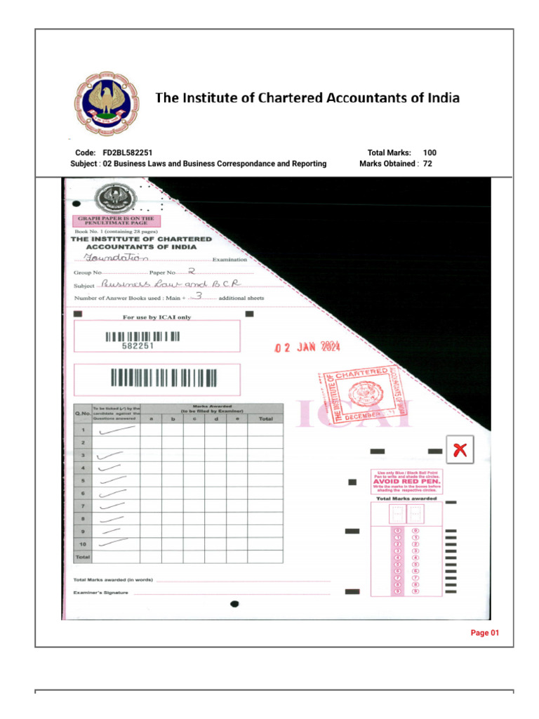 DM - Answersheet Ansh Jain Law | PDF