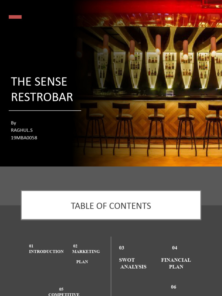 SENSE Restrobar Marketing Overview | PDF | Restaurants | Hamburgers