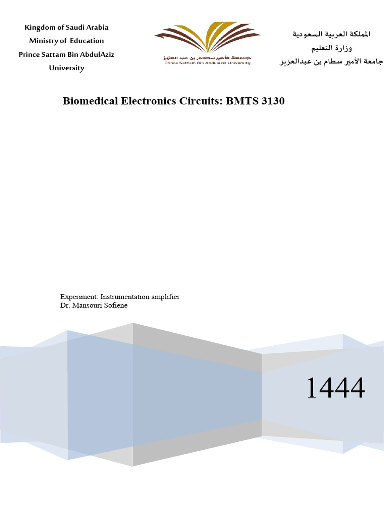 EXPERIMENT Instrumentation Amplifier | PDF | Amplifier | Operational Amplifier