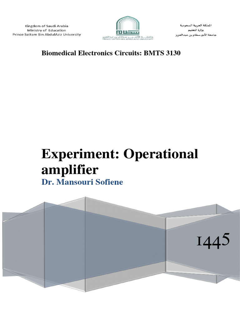 2. Experiment operational amplifier | PDF | Amplifier | Operational Amplifier