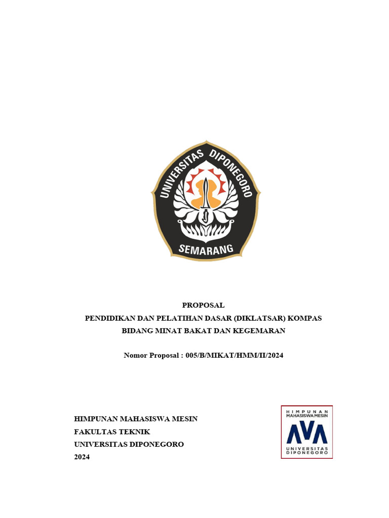 005 - Proposal - DIKLATSAR Kompas | PDF