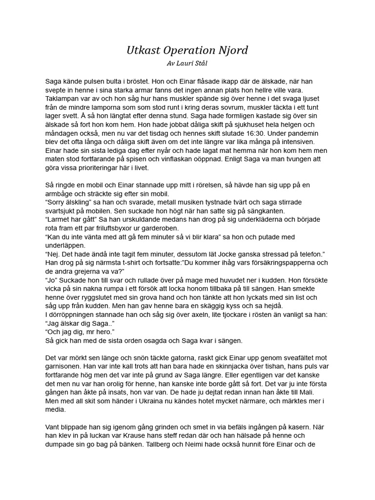 Draft Operation Njord | PDF