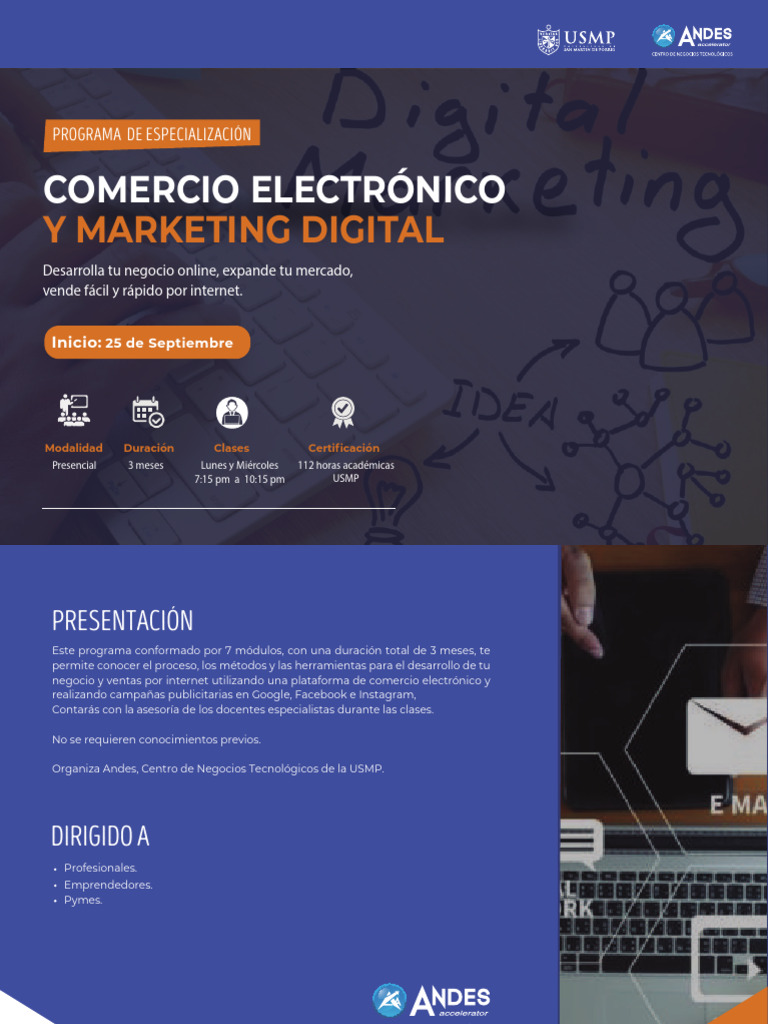 Programa Comercio Electronico Marketing Digital | PDF | Las compras en línea | Comercio electrónico