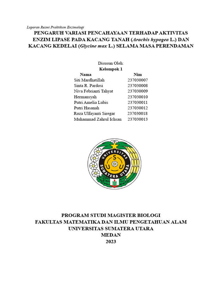 Laporan Praktikum Enzimologi - Enzim Lipase | PDF | Sains & Matematika