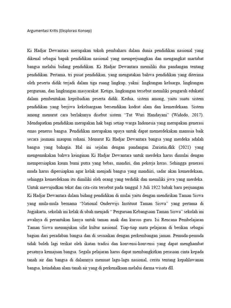Argumentasi Kritis (Eksplorasi Konsep) | PDF | Sejarah