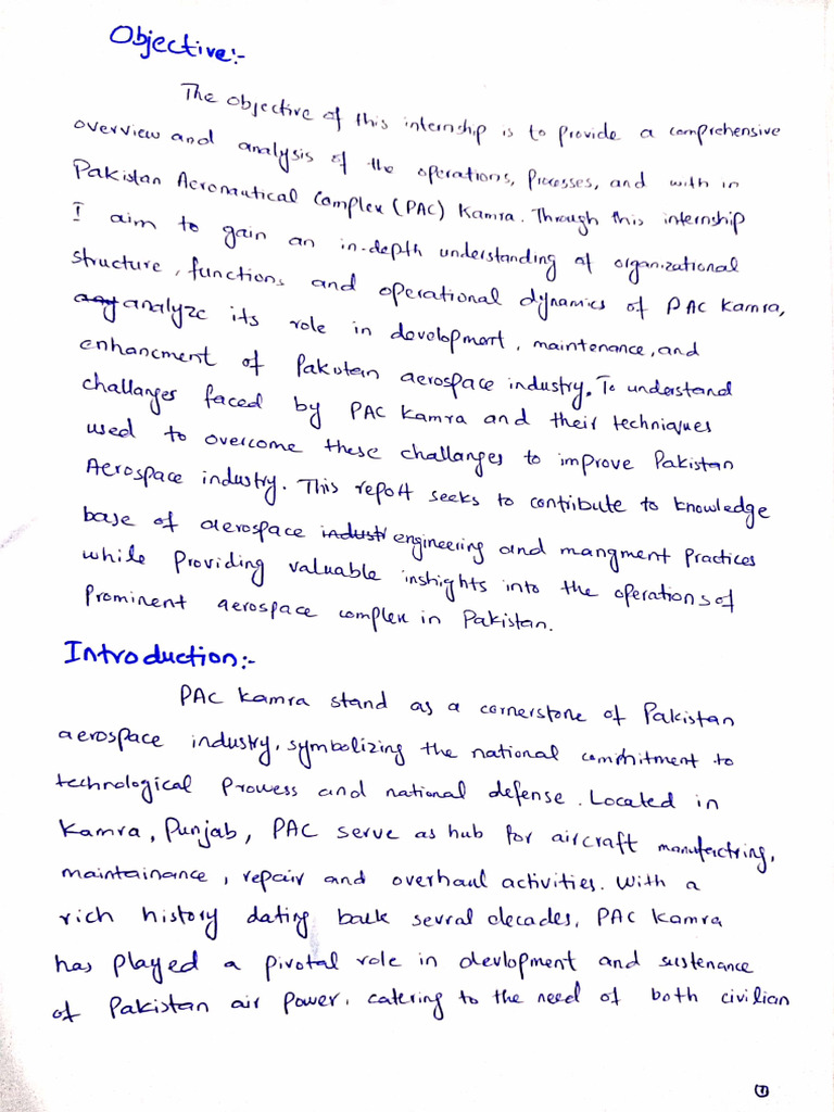 PAC kamra Internship report | PDF