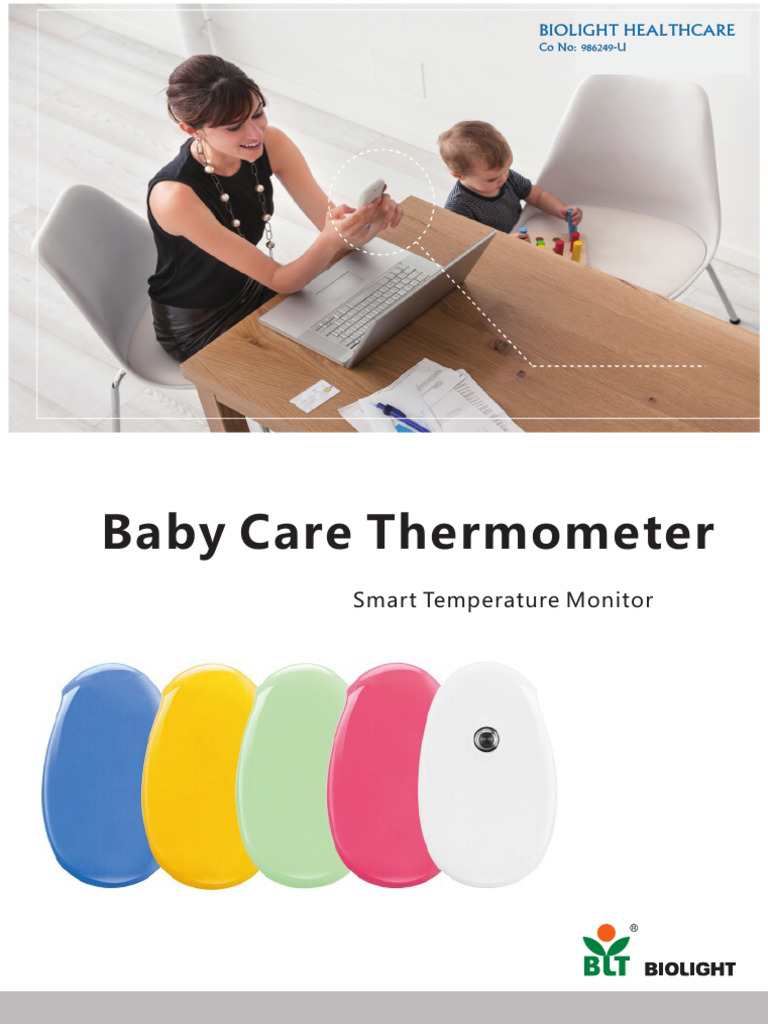 Smart Baby Care Thermometer Guide | PDF | Thermometer | Computing