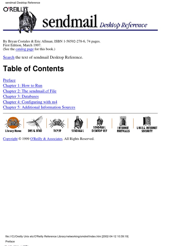 Sendmail Desktop Reference | PDF | Domain Name System | Command Line ...