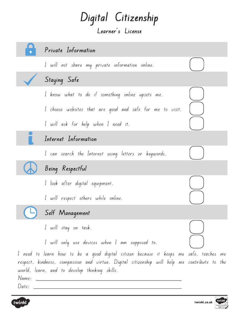 Digital Citizenship Agreement | PDF