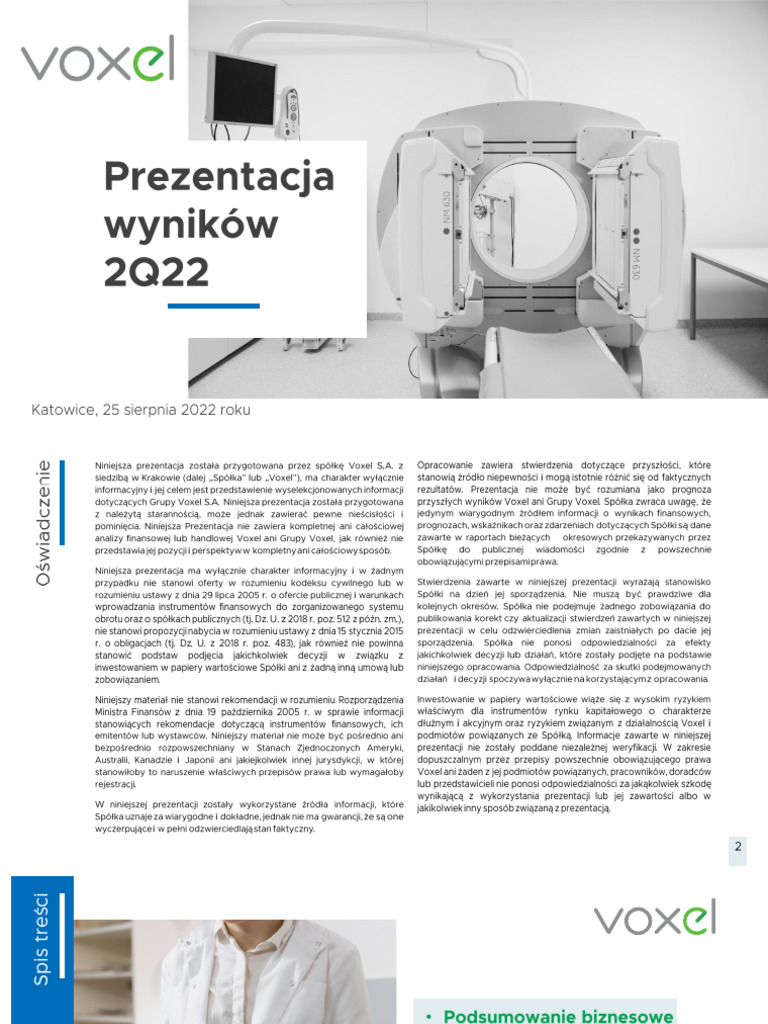 Voxel 2022Q2 Prezentacja | PDF