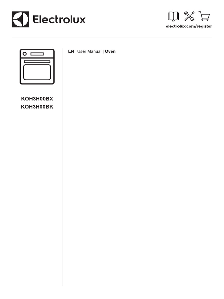 Electrolux Oven Koh3h00bx Manual | PDF | Ac Power Plugs And Sockets | Mains Electricity