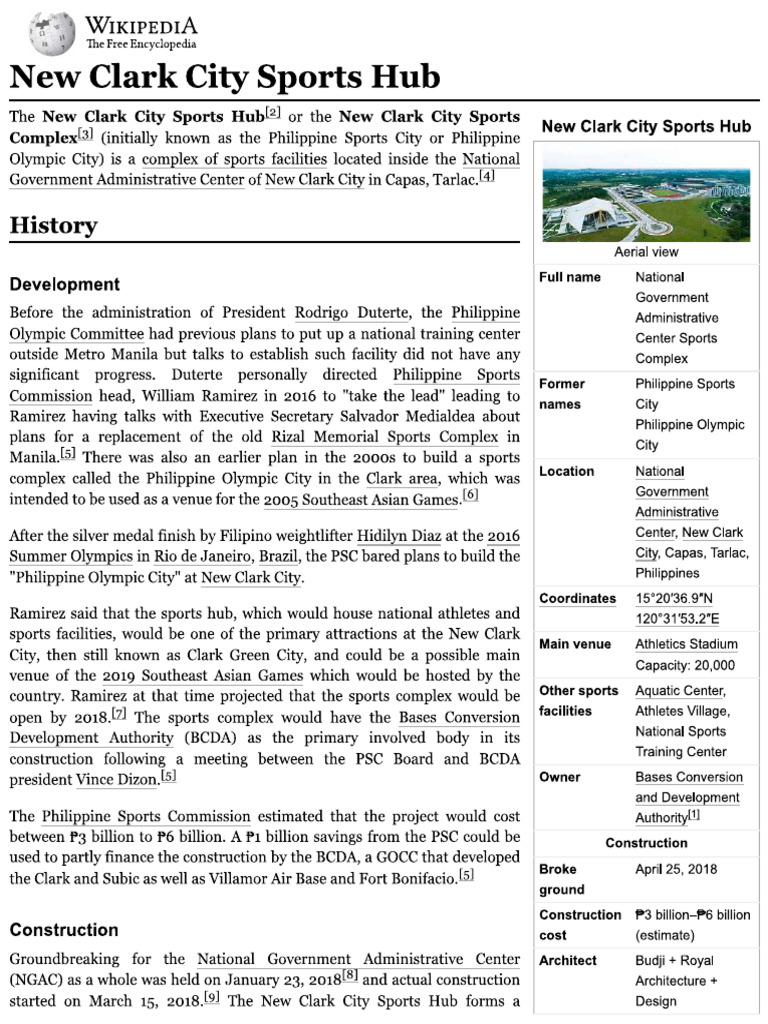 New Clark City Sports Hub | PDF