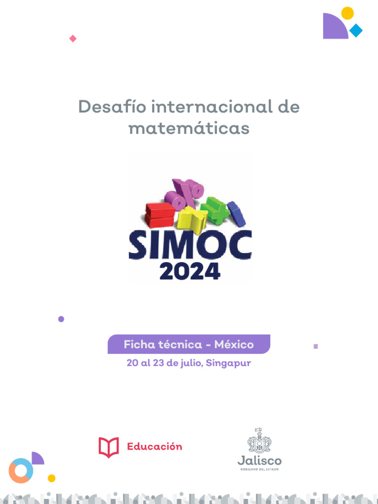 Ficha Técnica SIMOC 2024 México | PDF | Multiplicación | Matemáticas