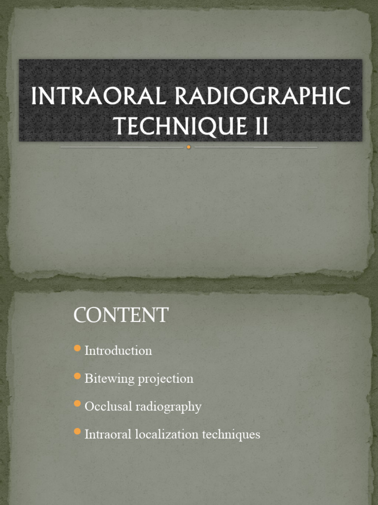 Intraoral 20radiographic 20technique 20ii 140507115114 Phpapp02 | PDF ...
