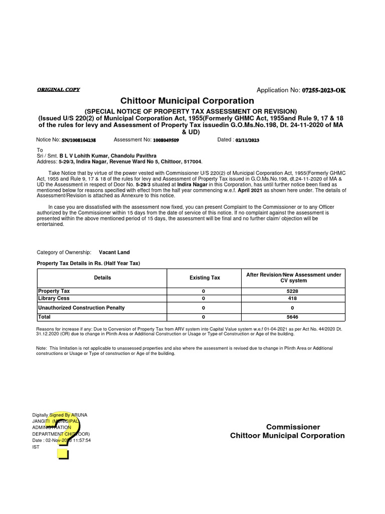 1008049509-Special Notice | PDF | Property Tax | Taxes