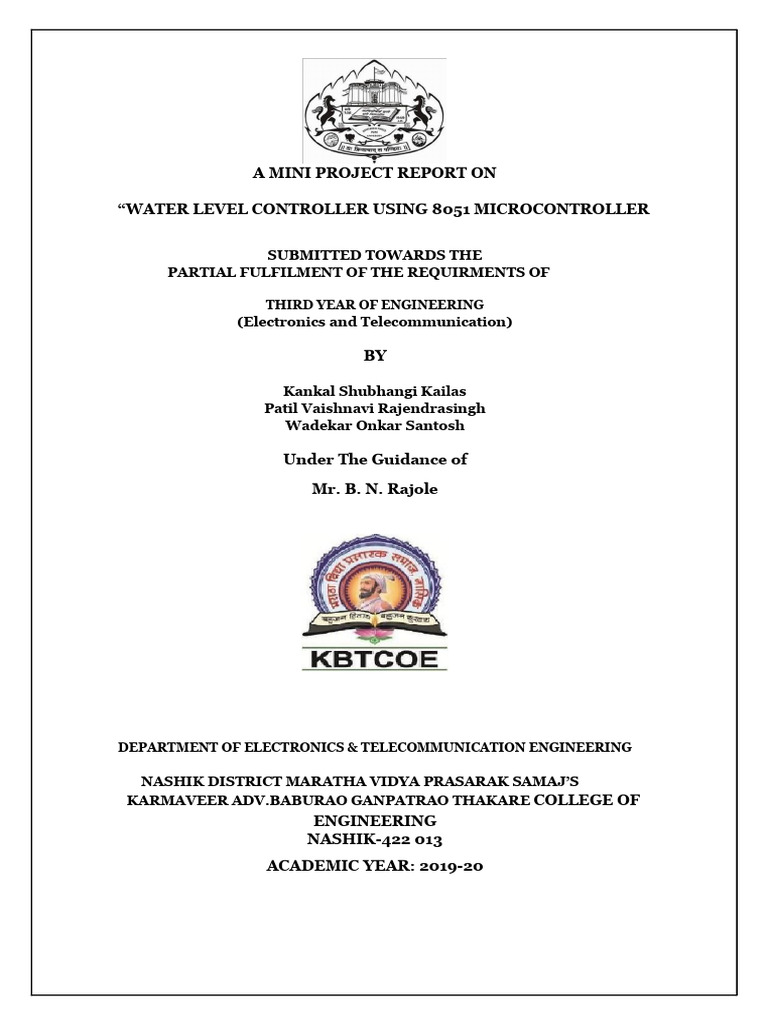 Water Controller Mini Project1 | PDF | Rectifier | Power Supply