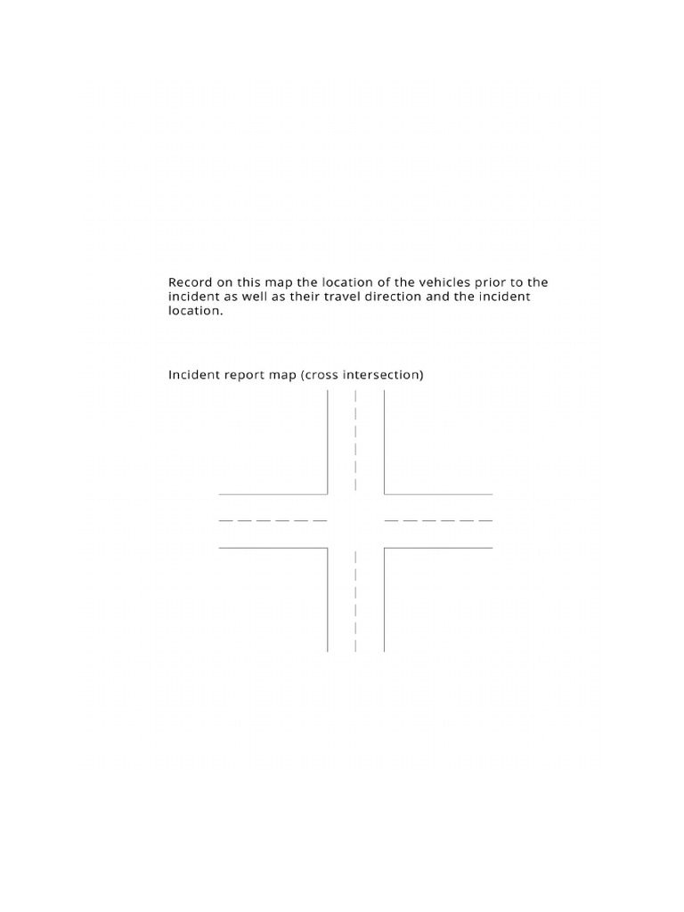 Incident Report Intersection Map Cross Intersection | PDF