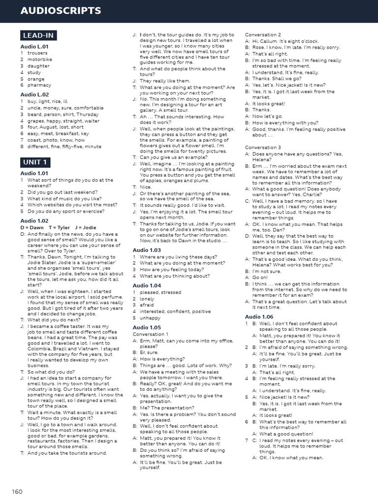 SO3 A2P SB Audioscripts | PDF
