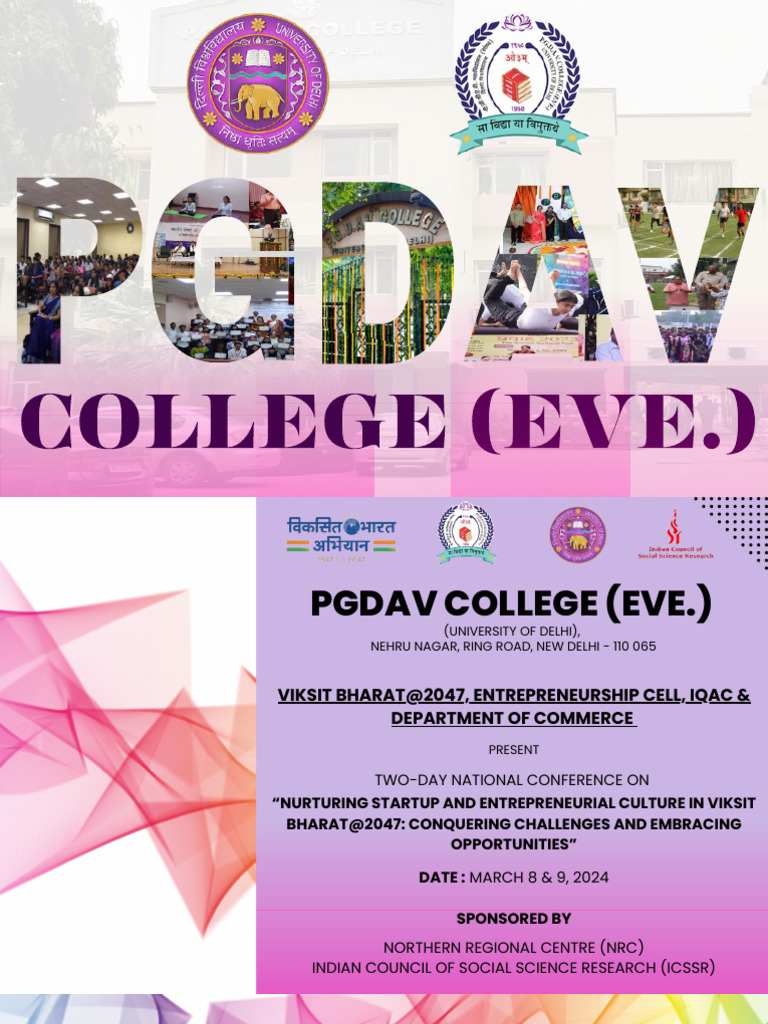 PGDAV College (Eve.) Conference Brochure | Download Free PDF | Startup ...