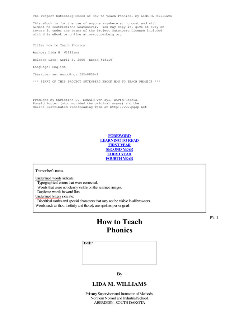 How To Teach Phonics by Lida M Williams - PDF Room | PDF | Phonics | Alphabet