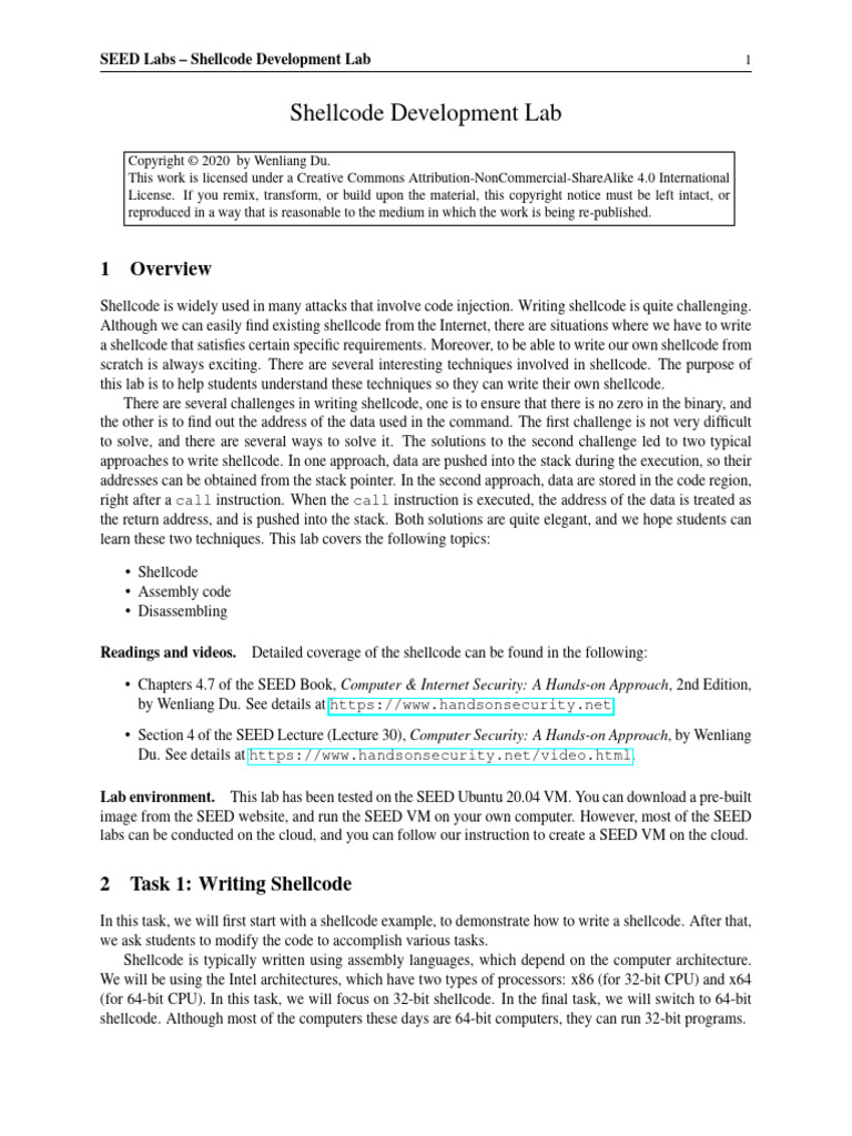 Shellcode | Download Free PDF | String (Computer Science) | Assembly Language