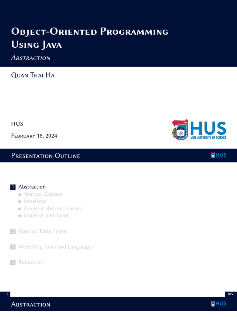 OOP2024 JavaSlides W5 OOP-Abstraction | PDF | Class (Computer Programming) | Method (Computer ...