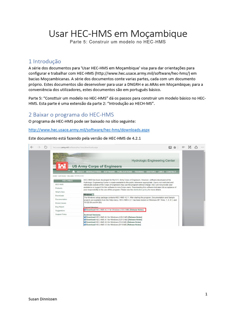5 Construir Modelo em HEC-HMS | PDF | Tempo | Solo