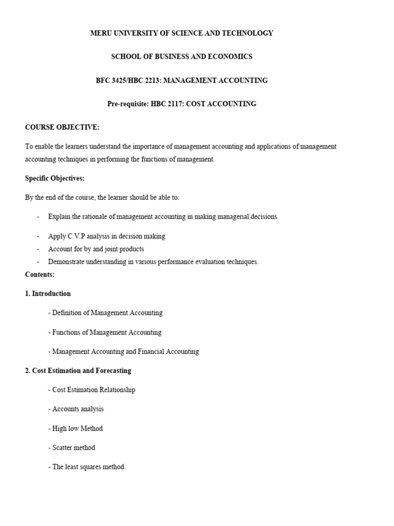 BFC 3425 Management Accounting | Download Free PDF | Management ...